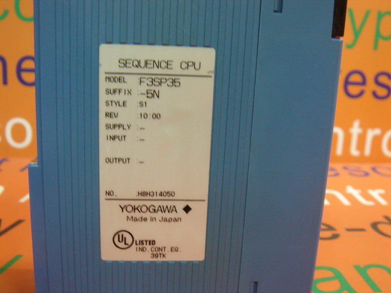 YOKOGAWA F3SP35-5N - 裕益科技自動化設備可程式編碼器PLC分散式控制系統DCS